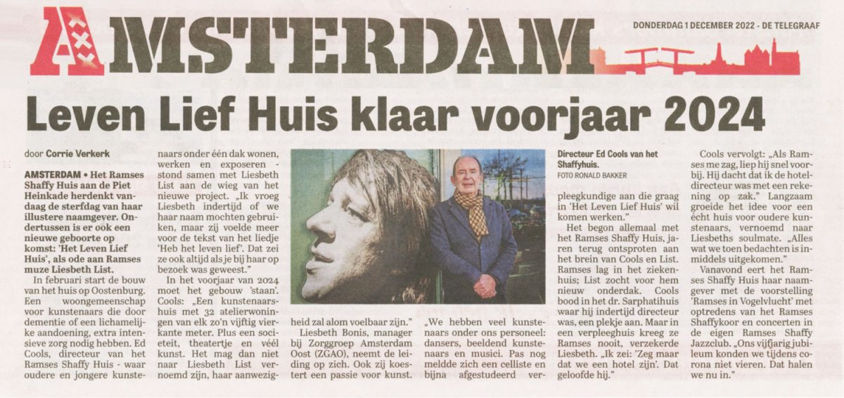 Telegraaf | Leven Lief Huis klaar voorjaar 2024 - Kunstenaarshuizen ...